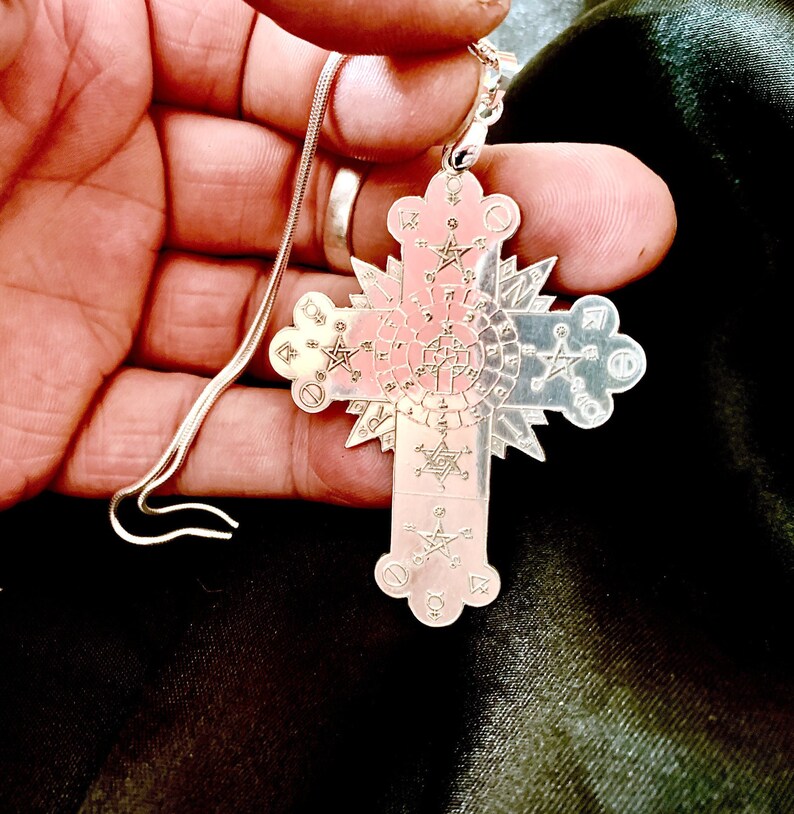 STERLING SILVER Rosicrucian Rose Cross Lamen of the Hermetic | Etsy