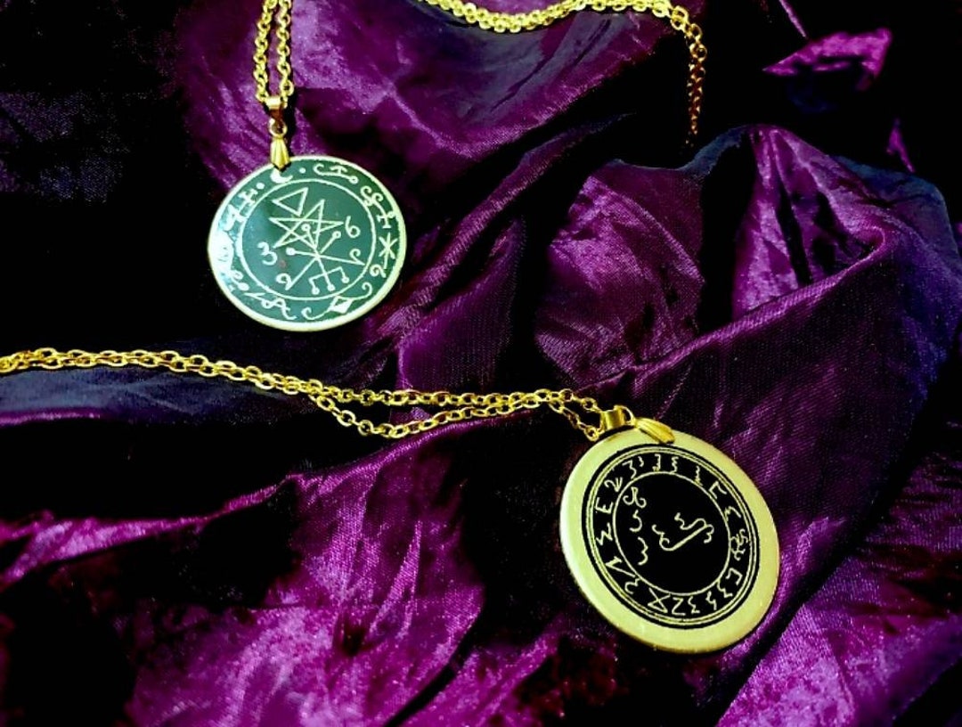 Lucifer & Lilith Dual Sigil Set (austere Black Finish) - Etsy