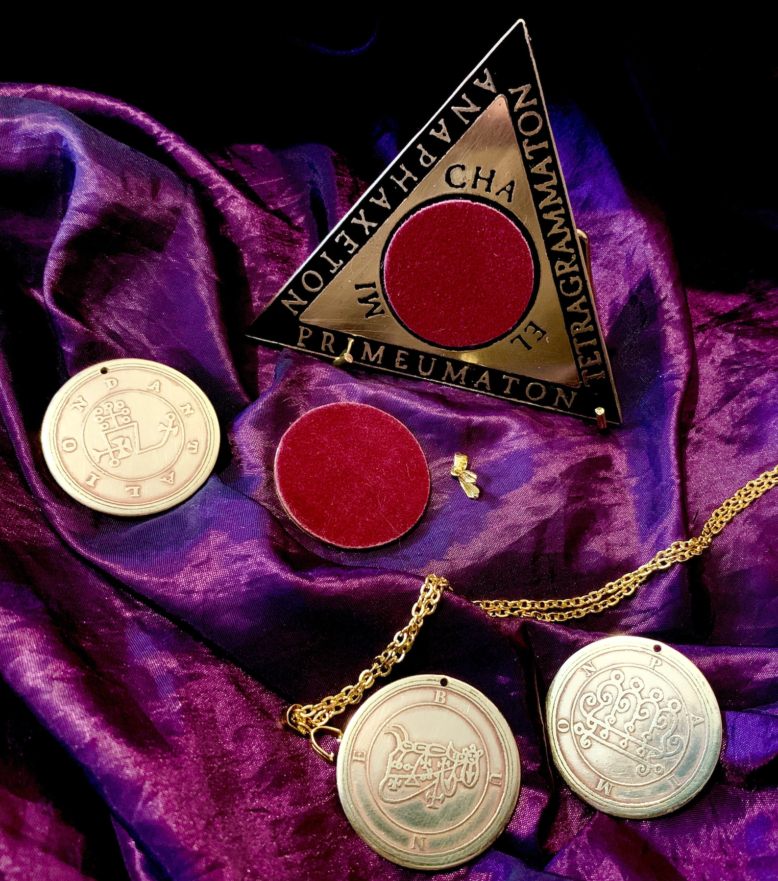 Solid Brass Hand-crafted Triangle of Art Key of Solomon Seal - Etsy