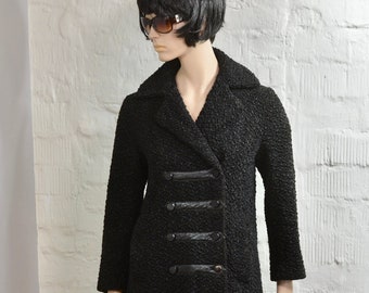 Vintage Curly Lamb Fur Coat 50s Black Persian Curly Lamb Fur - Etsy