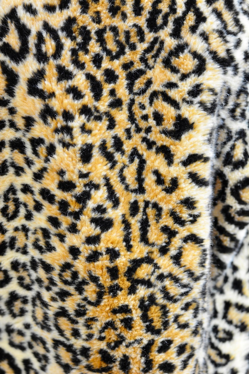 Faux Leopard Coat by NEMO Faux Fur Vintage Coat Half Long - Etsy