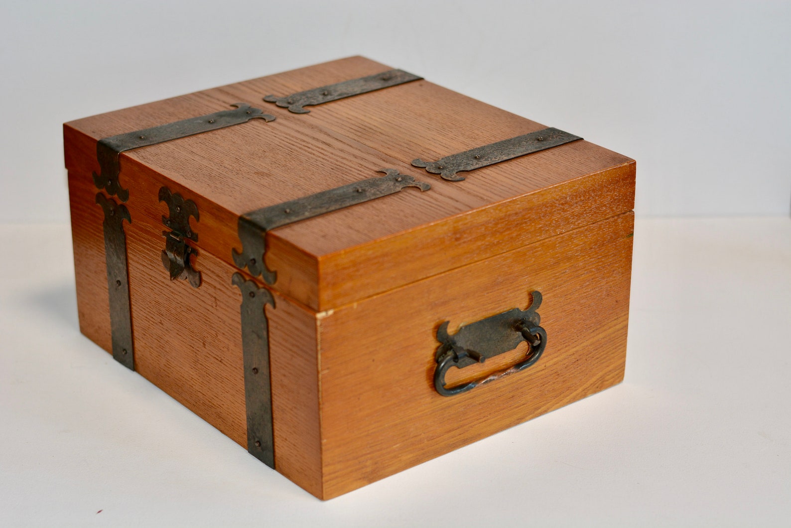 Vintage Folding Sewing Box, Storage for Sewing Supplies, Large Wooden ...