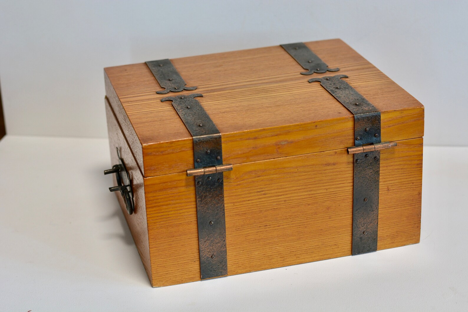 Vintage Folding Sewing Box, Storage for Sewing Supplies, Large Wooden ...