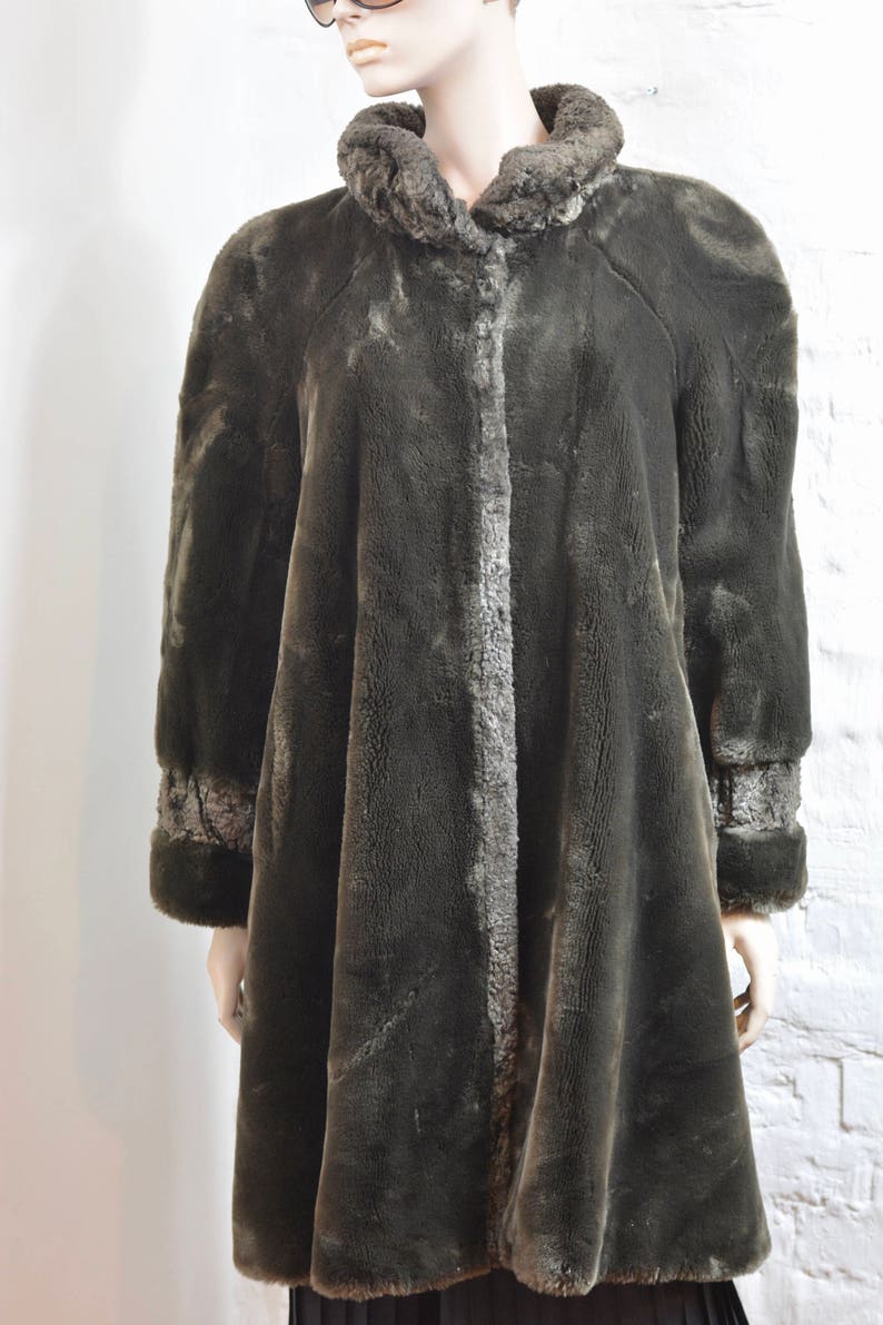 Faux Mink Coat by Couture Hélène Faux Fur Vintage Coat Black - Etsy