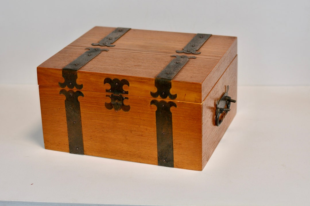 Vintage Folding Sewing Box, Storage for Sewing Supplies, Large Wooden ...