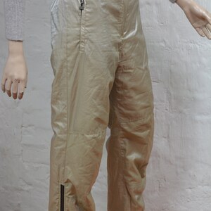 Track Pants 80s 90s Athletic Glossy Beige by RODEO Windbreaker Pants ...