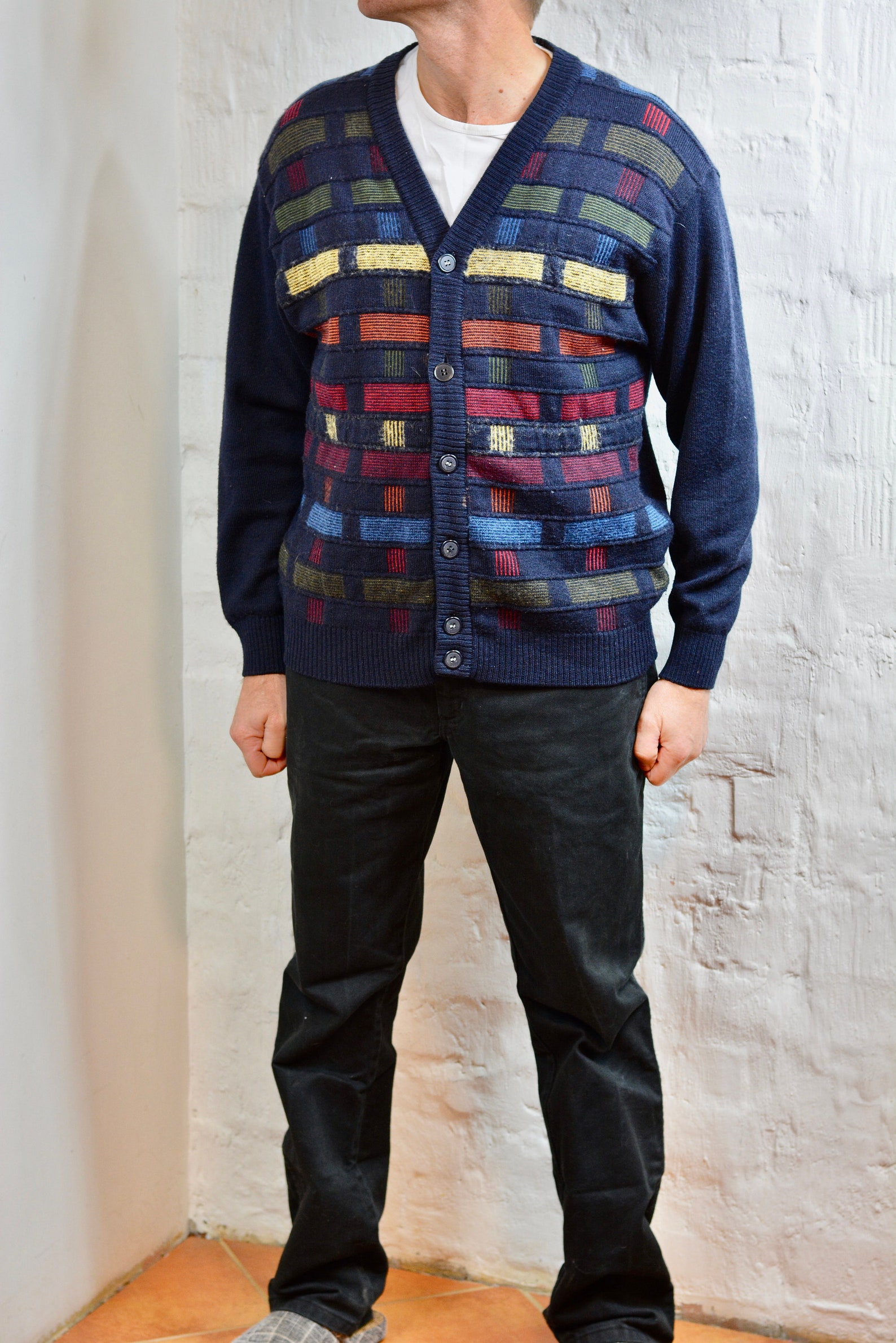 Vintage Men Cardigan Sweater Grandpa Cardigan Sweater by - Etsy