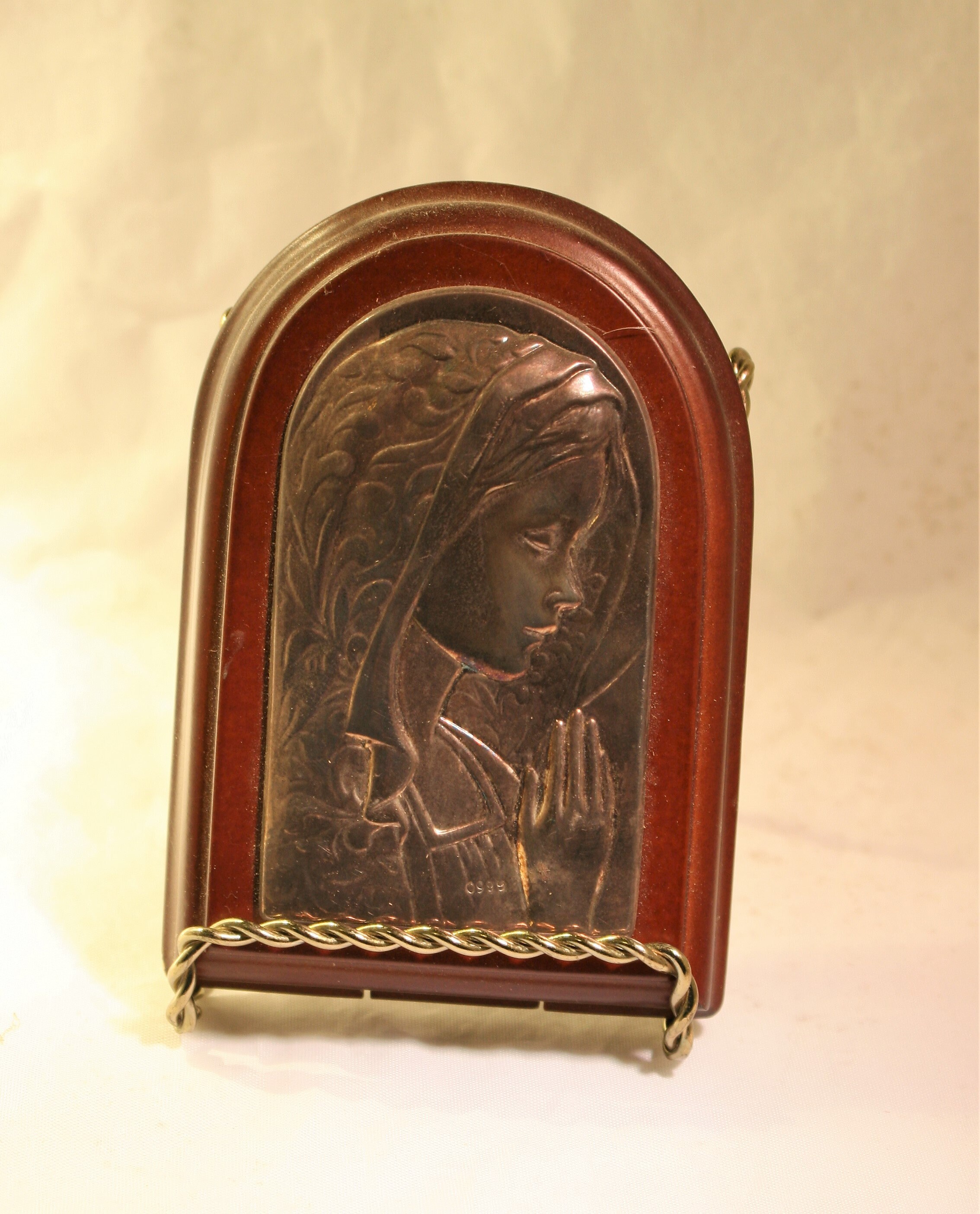 Virgin Mary * Silver on Wood - Etsy