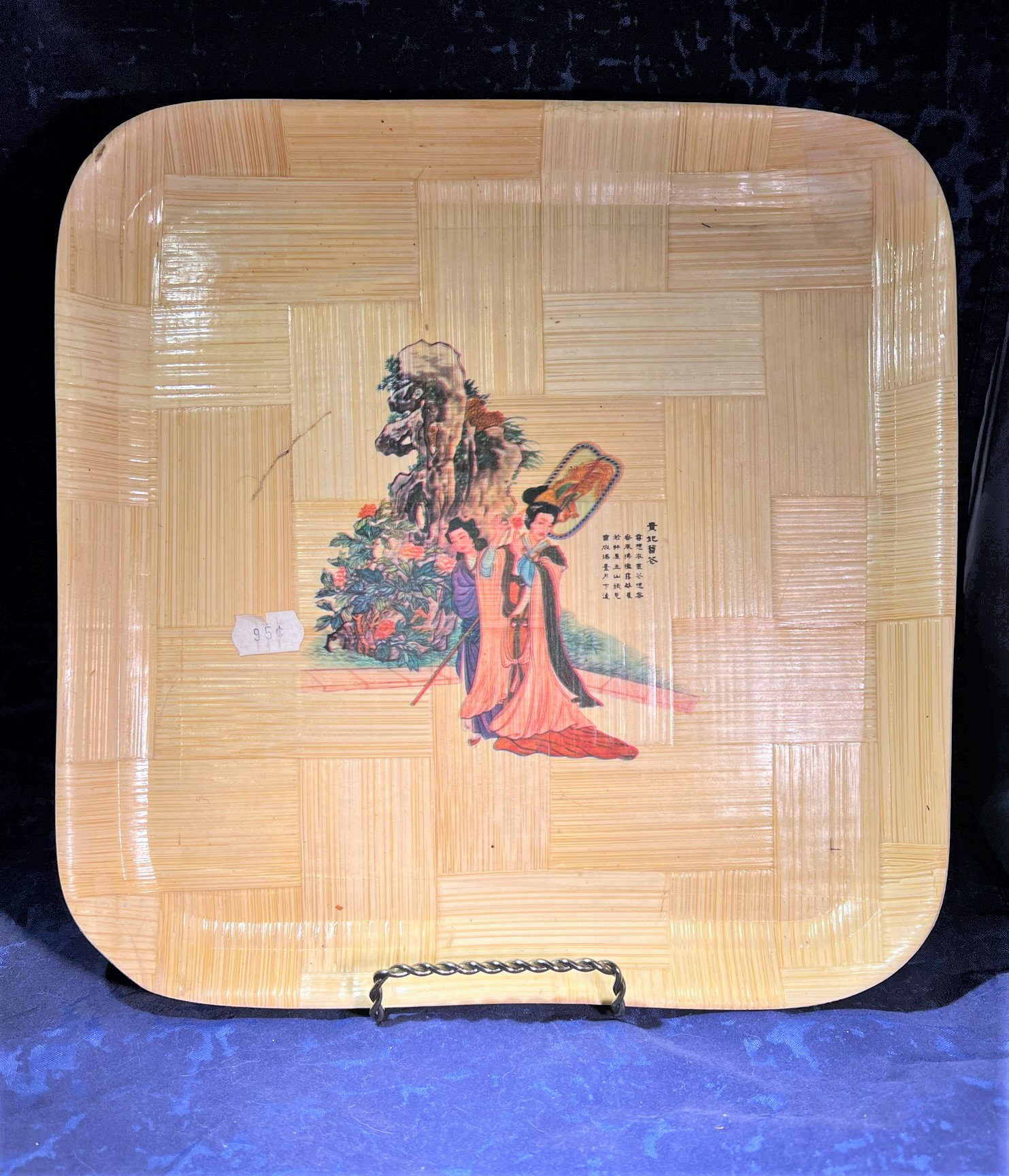 Square Bamboo Plates With Chinese Prints Set of 5 - Etsy