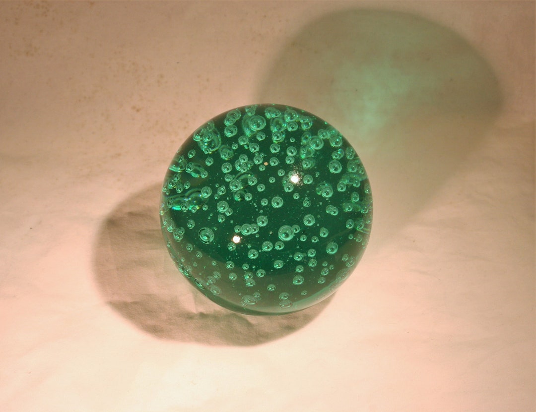 Decorative Glass Balls With Bubbles * Green & Blue - Etsy