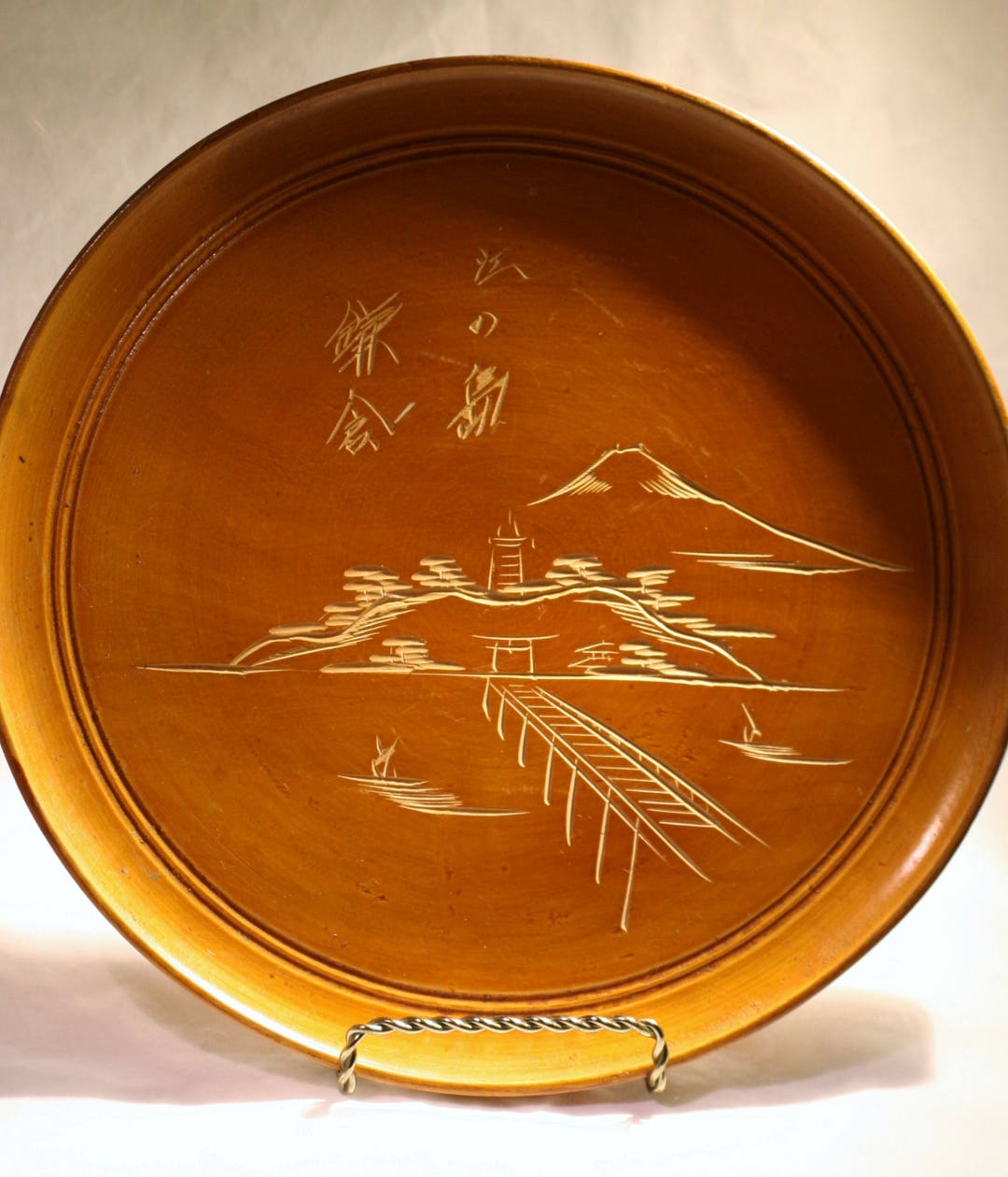 Hand Carved Wooden Plate - Etsy