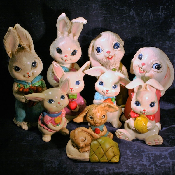 Hand Painted Bunny - Etsy