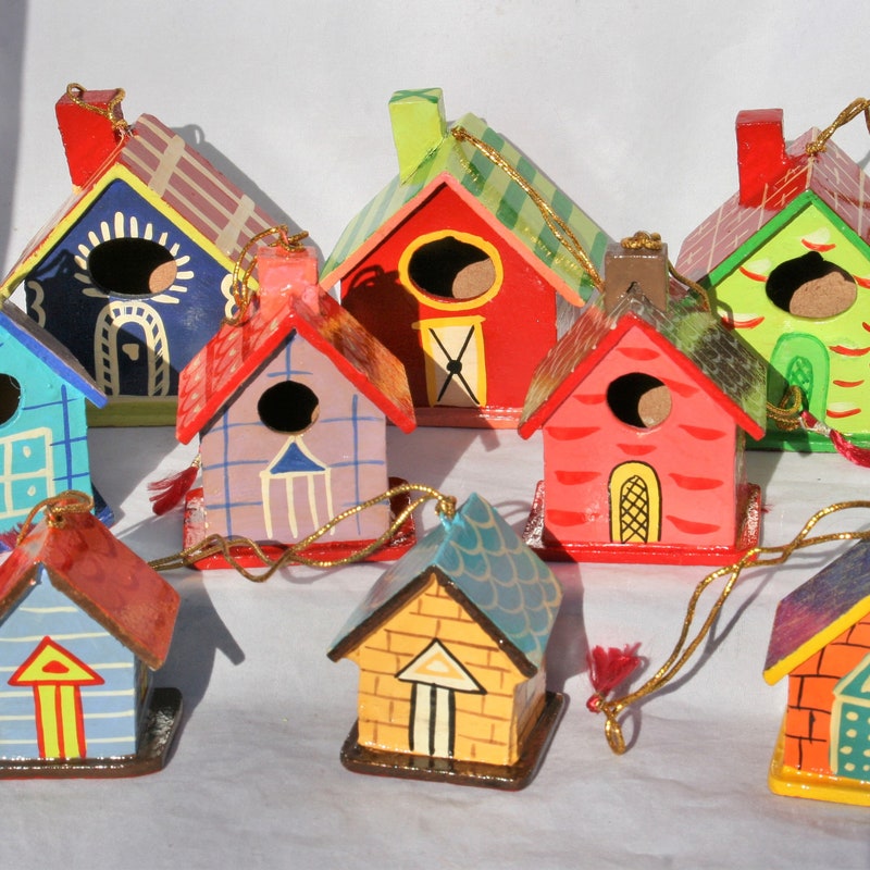 Painted Bird Houses - Etsy