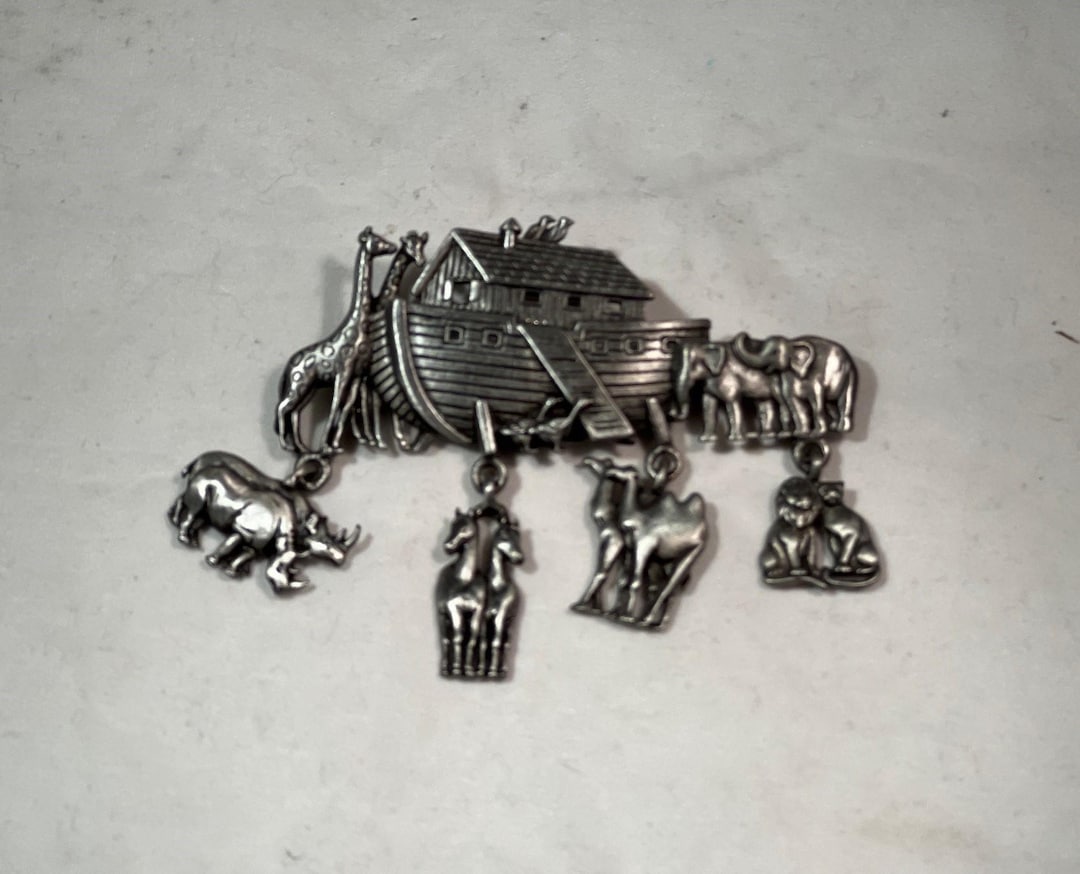 Noah's Ark Charm Broach - Etsy