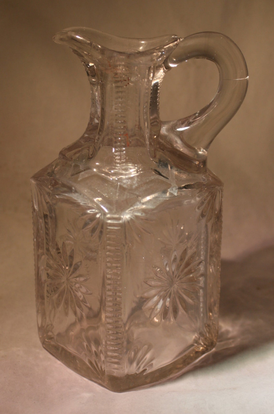 Crystal Cut Cruet * Rectangular Shaped Base - Etsy