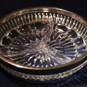 Silver Rim Glass Platter With Three Compartments - Etsy