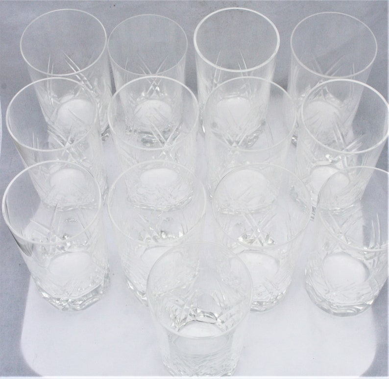 Noritake Crystal Tumblers Set of 13 - Etsy