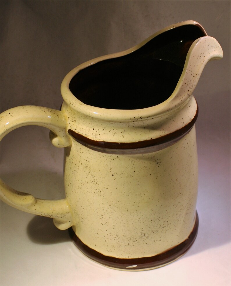 Handmade Ceramic Pitcher * Brown Flowers - Etsy