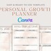 Personal Growth Planner Template, Editable Personal Growth, Personal ...