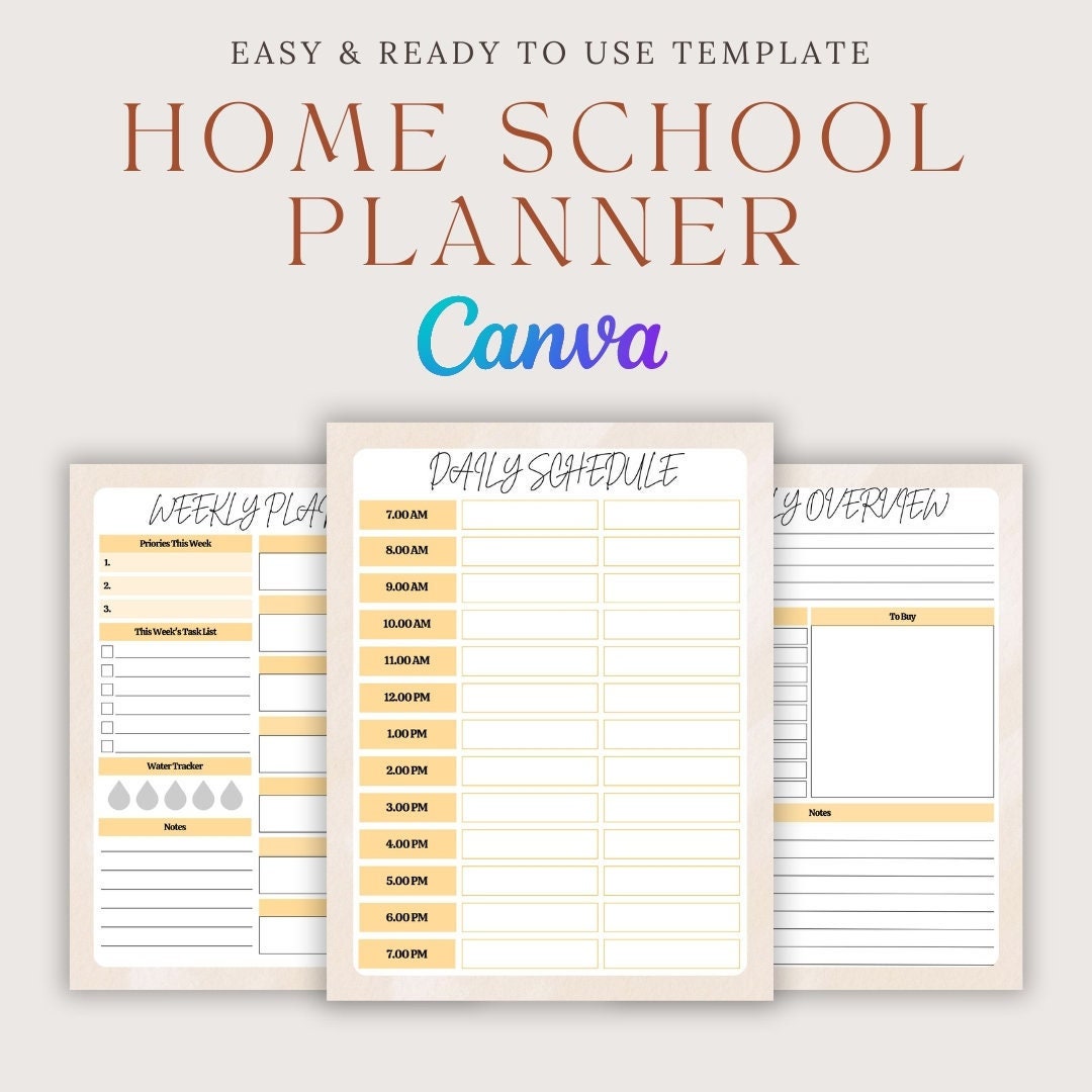 Home School Planner, Editable Planner, Student Planner, Goodnotes ...