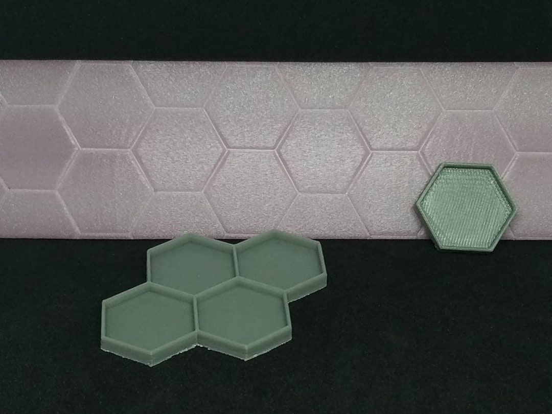 1 Inch Hex 3D Printed Texture Stamp Set for Tabletop Wargaming/rpgs ...