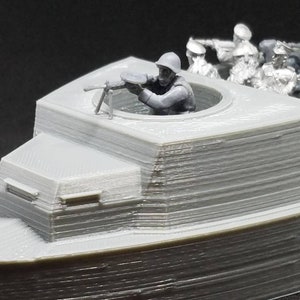 Soviet BK-2 Heavily Modified Custom Riverine Gunboat 28mm Scale for Use ...