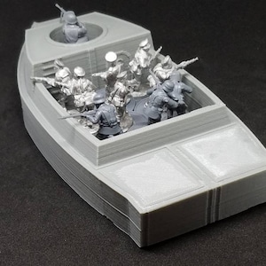 Soviet BK-2 Heavily Modified Custom Riverine Gunboat 28mm Scale for Use ...
