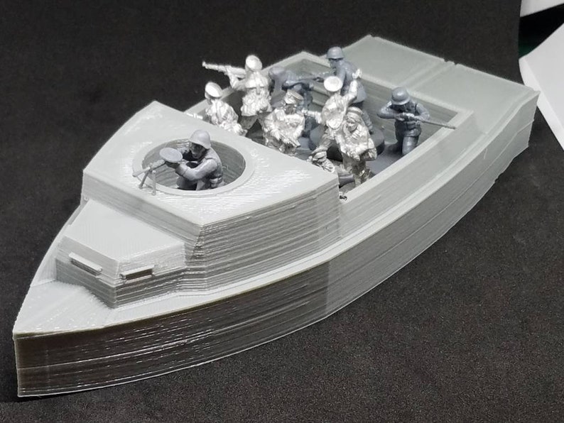 Soviet BK-2 Heavily Modified Custom Riverine Gunboat 28mm Scale for Use ...