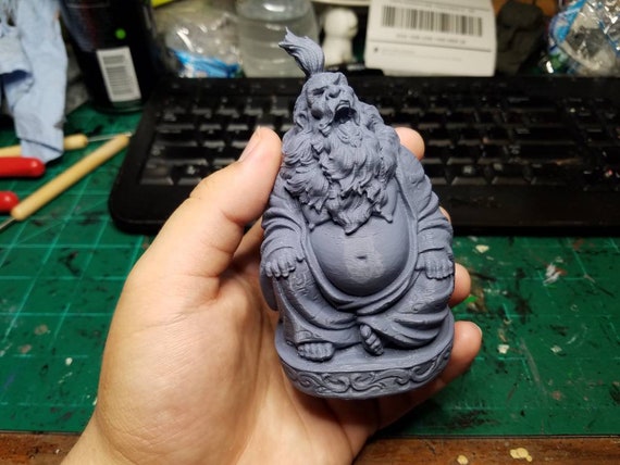 Yelling Dwarf Buddha Statue 3D Printed Various Quality | Etsy