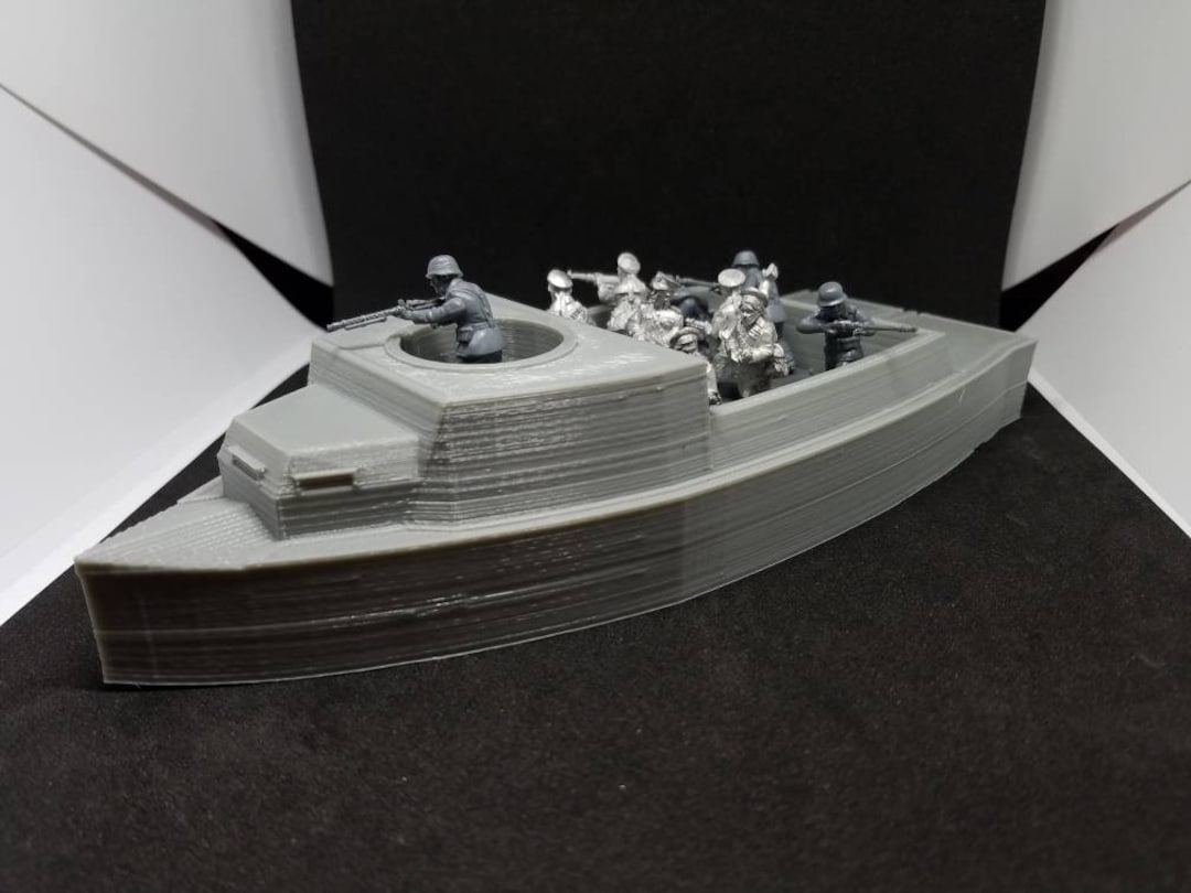 Soviet BK-2 Heavily Modified Custom Riverine Gunboat 28mm Scale for Use ...