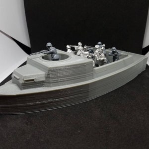 Soviet BK-2 Heavily Modified Custom Riverine Gunboat 28mm Scale for Use ...