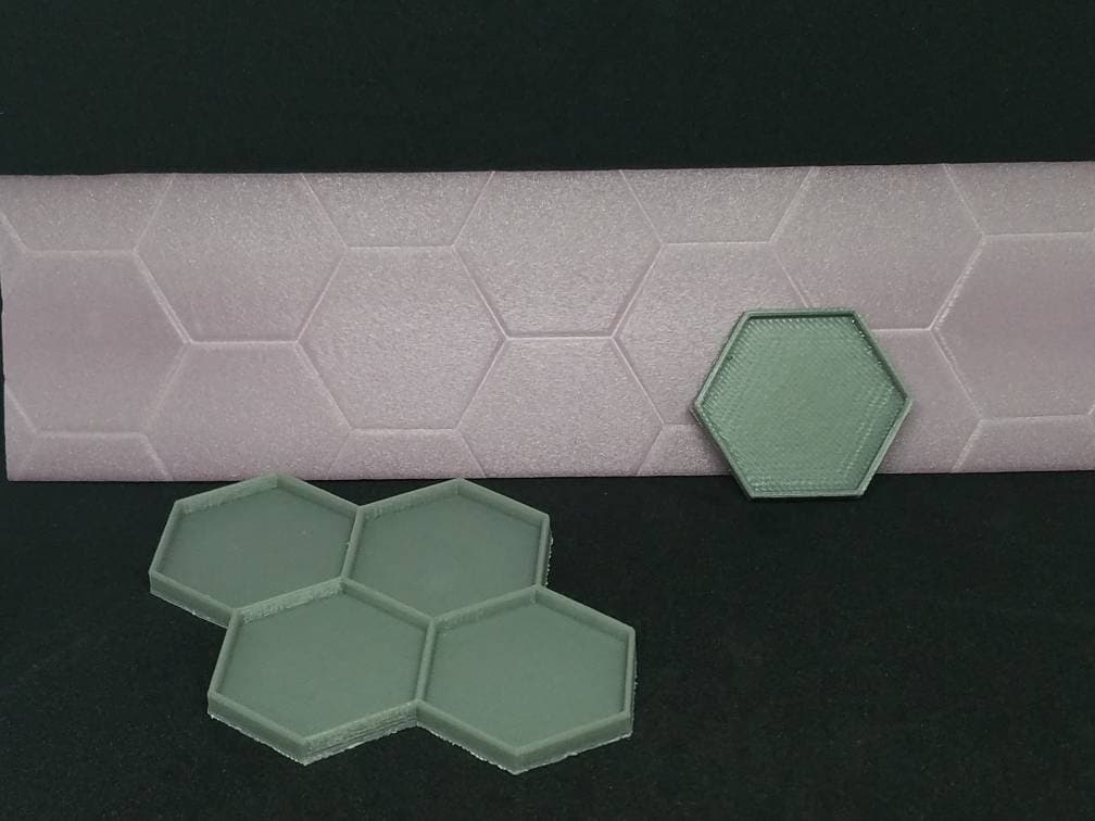 1.25 Inch Hex 3D Printed Texture Stamp Set For Tabletop | Etsy