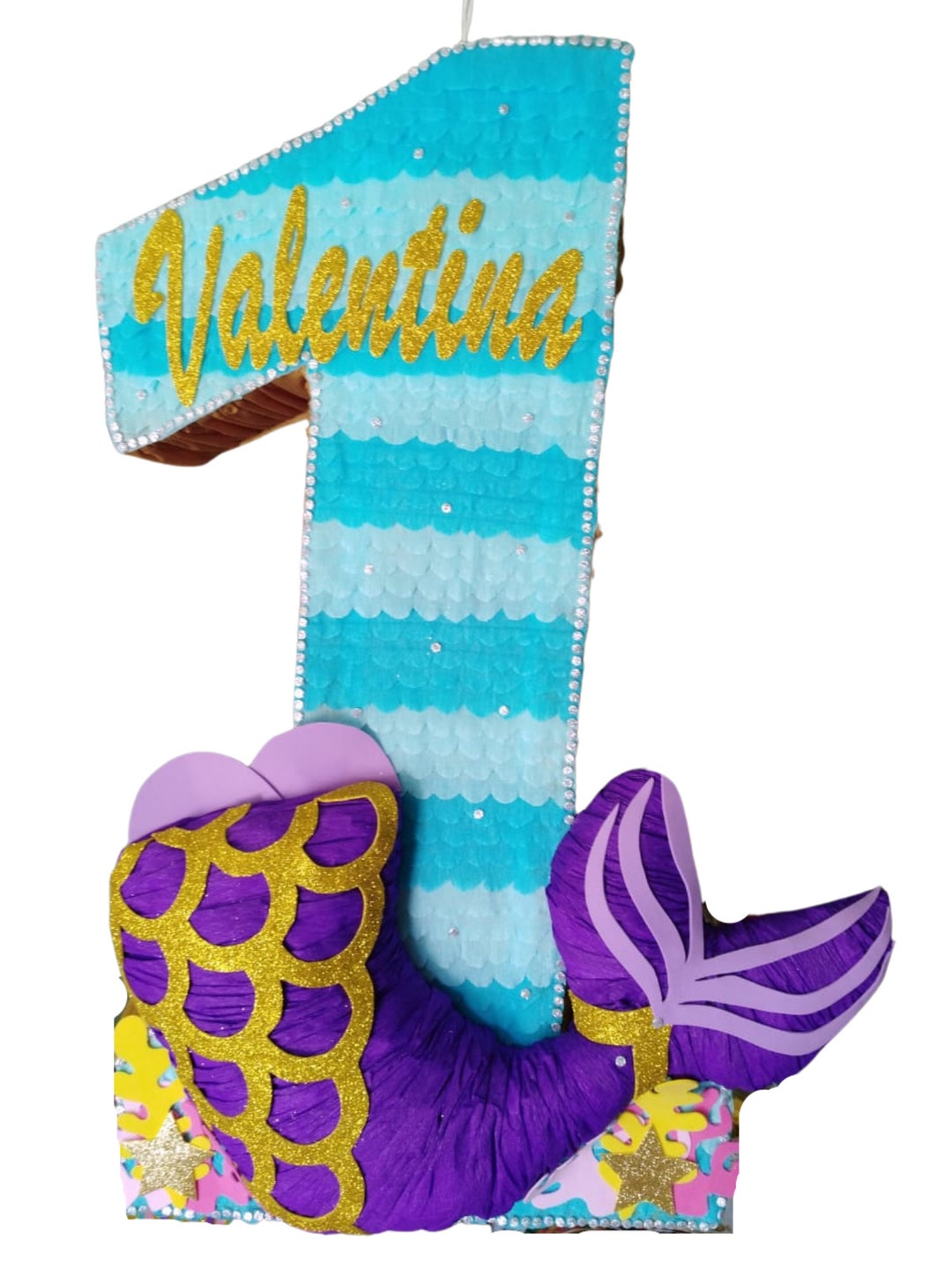 Mermaid Tail Pinata Number FREE SHIPPING Canada & U.S. - Etsy