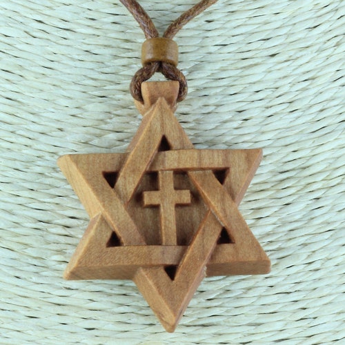 Christian Star of David Necklace Messianic Star of David | Etsy