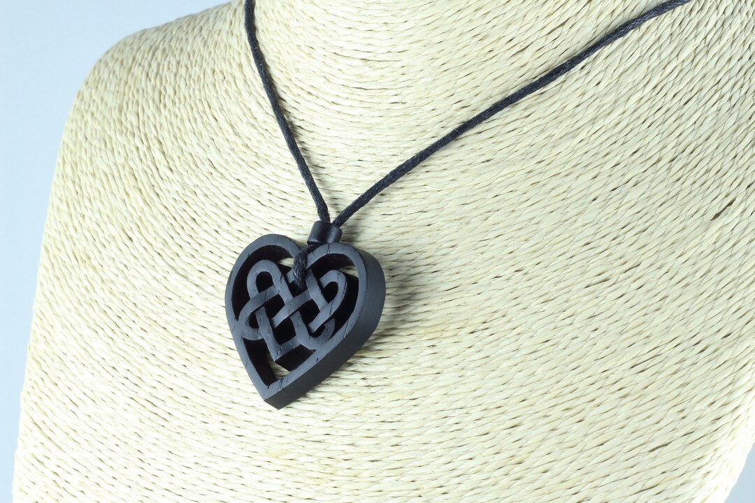 Celtic Knot Necklace Celtic Necklace Celtic Heart Wood Necklace 5000 ...
