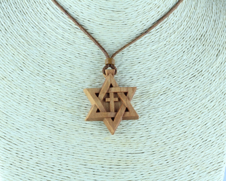 Christian Star of David Necklace Messianic Star of David | Etsy