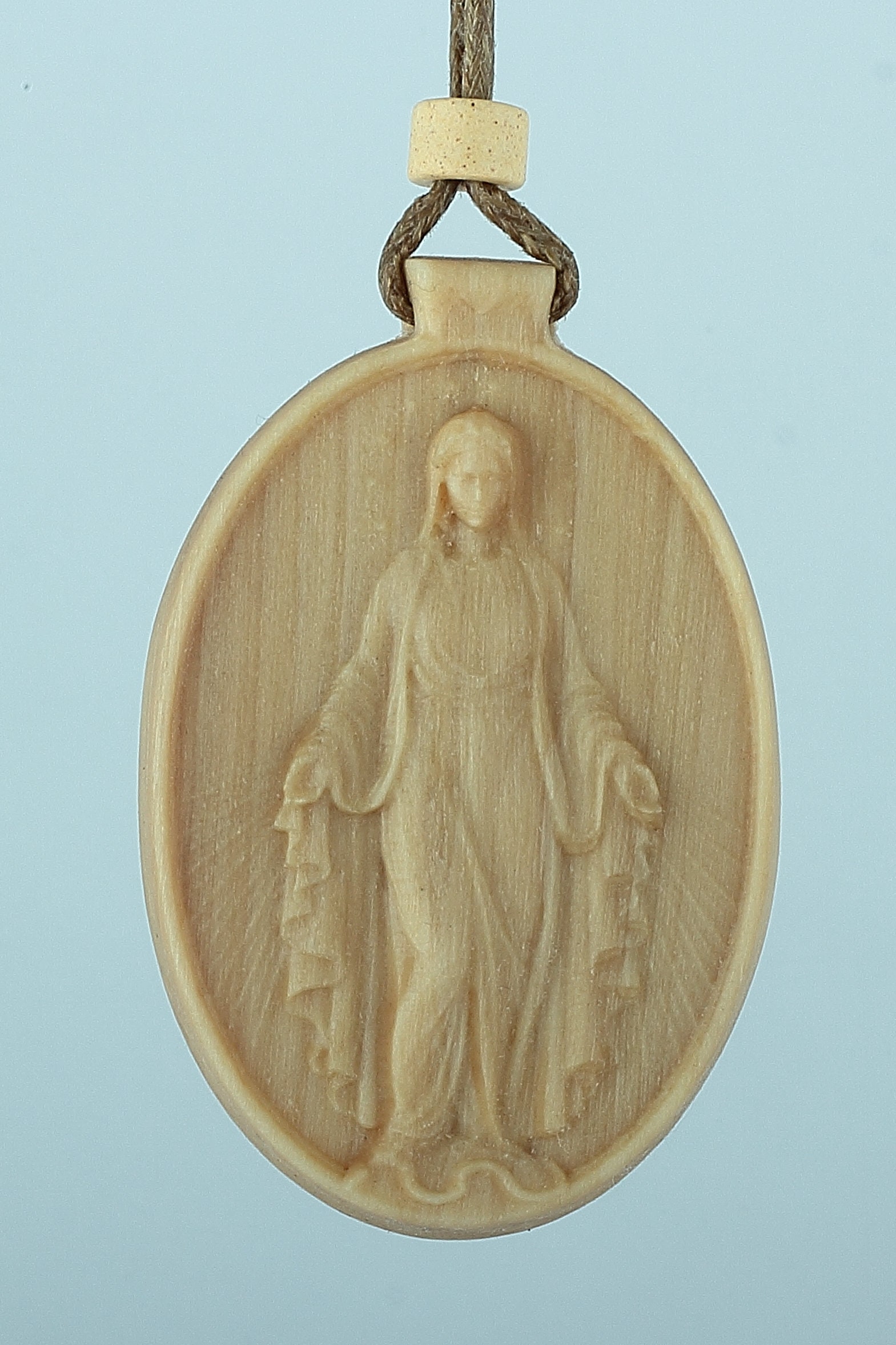 Virgin Mary Necklace Virgin Mary Pendant St Mary Necklace Wood - Etsy