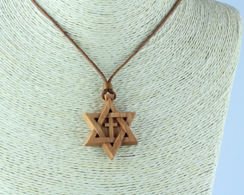 Christian Star of David Necklace Messianic Star of David | Etsy