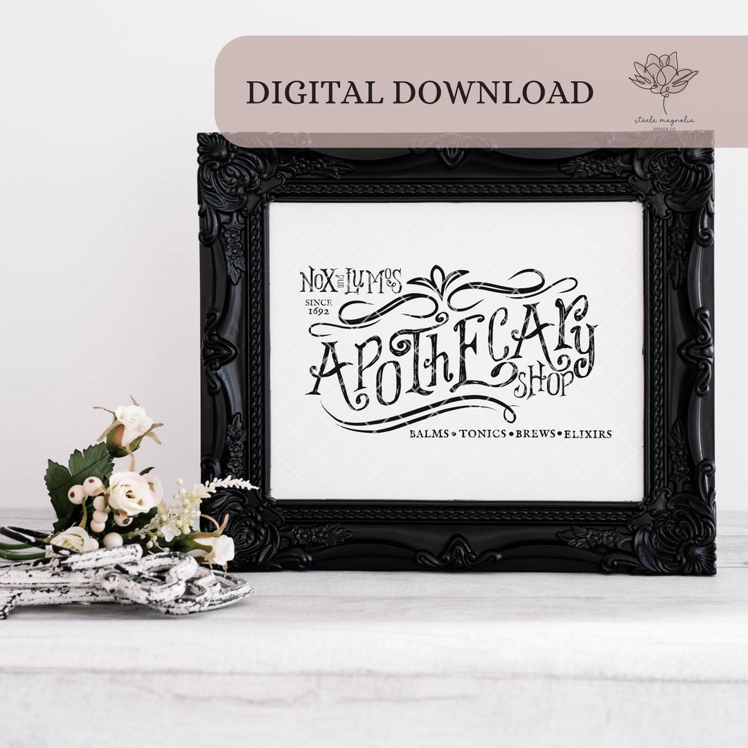 Nox & Lumos Apothecary SVG PNG, Halloween Digital Download, Witch Svg ...