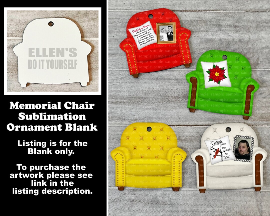 Sublimation Blank Chair Memorial Ornament for Sublimation - Etsy