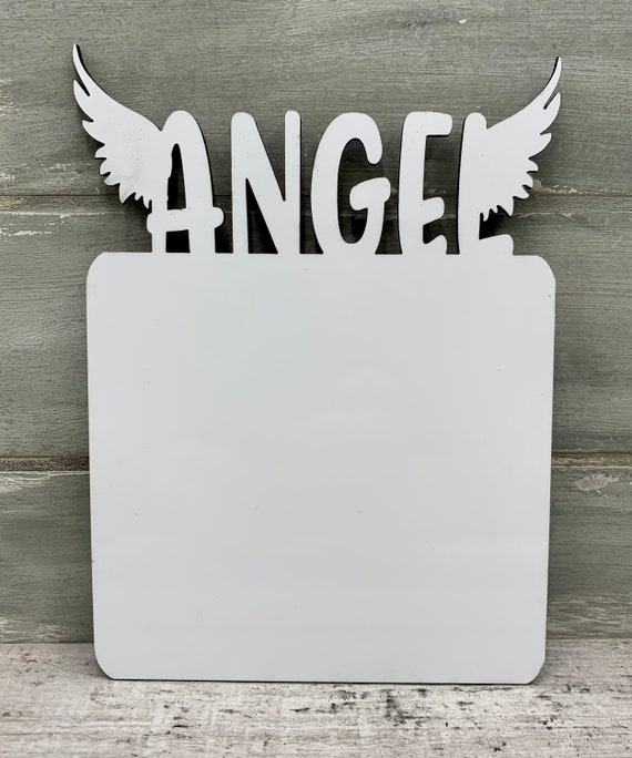 Sublimation Blank Custom Angel With Wings Sign/panel for | Etsy