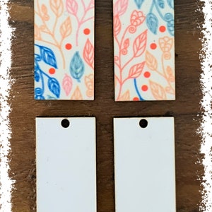 Large Blank Sublimation Rectangle Earrings for Sublimation - Etsy