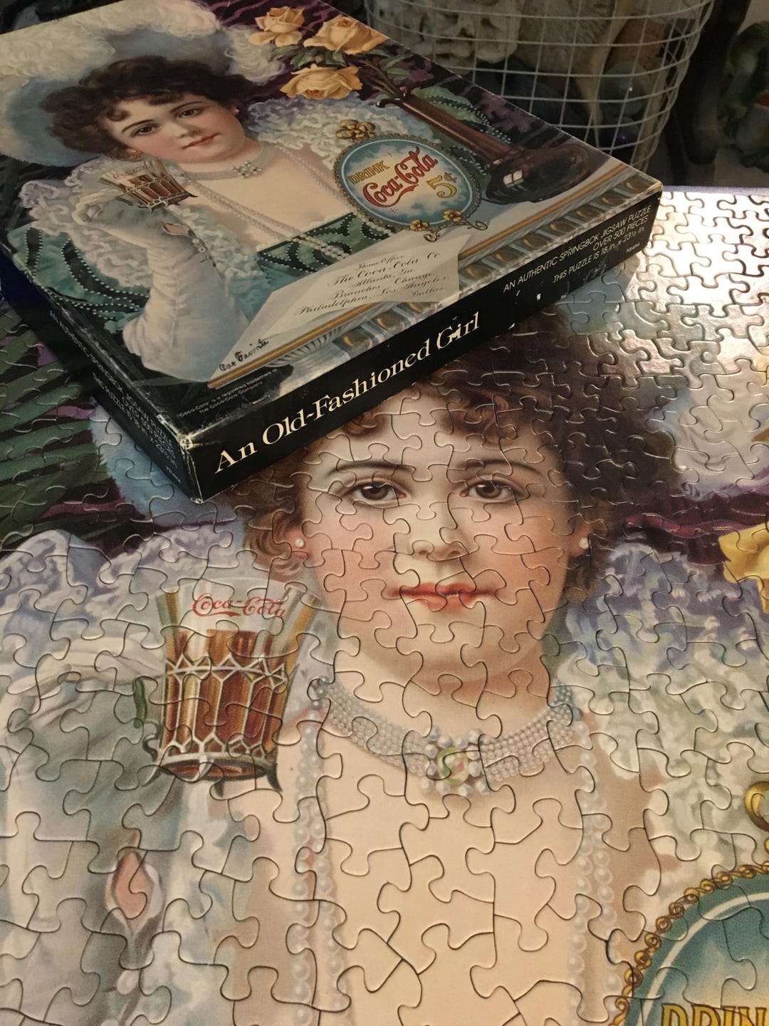 Vintage Springbok Coke Coca Cola Girl Puzzle Complete - Etsy