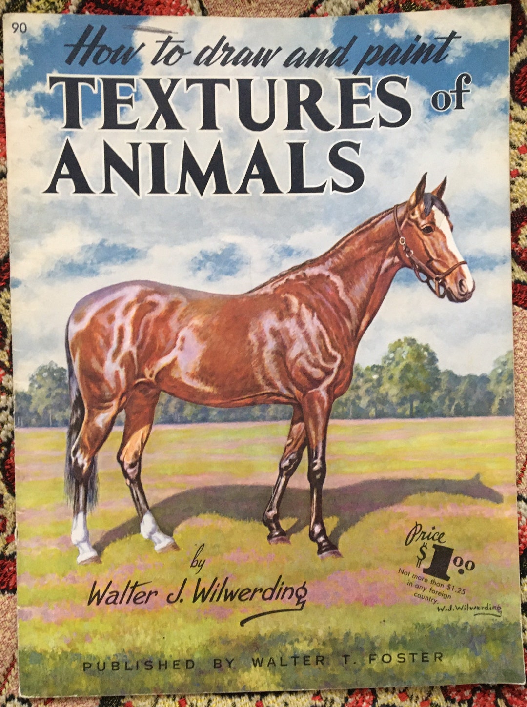 Vintage Walter Larson Textures of Animals Art Drawing How to Paper ...