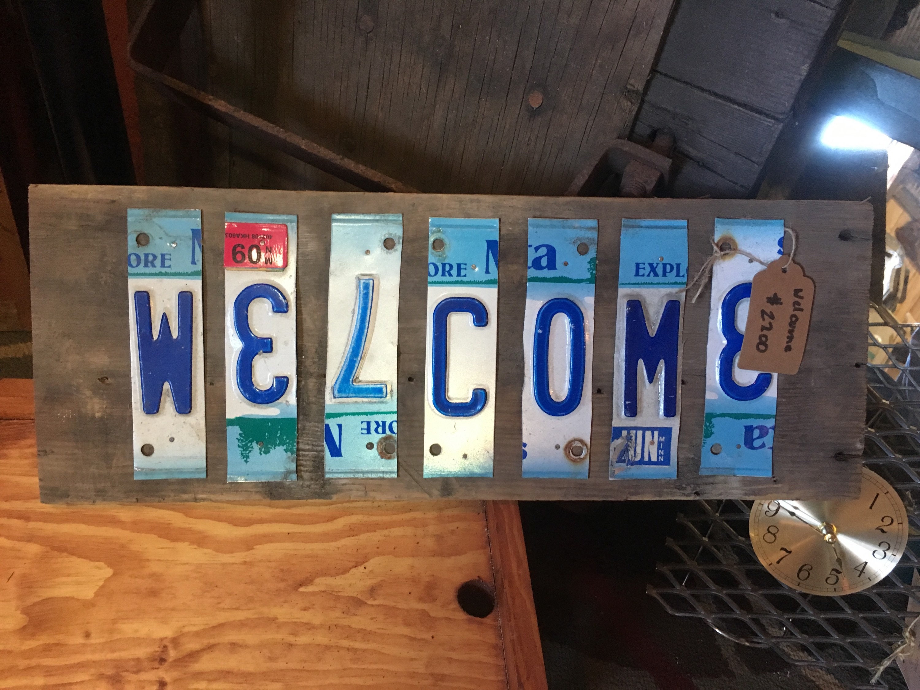 Welcome Minnesota License Plate Letter Sign - Etsy