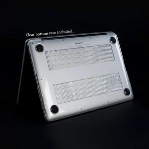 Baby Pink Glitter Laptop Case Diamante Initial Personalised Cover for ...