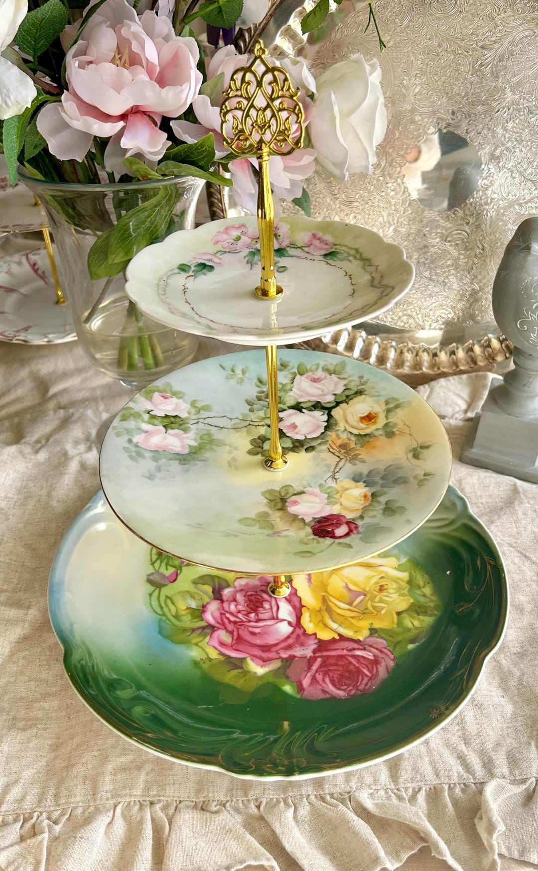 3 Tiered Vintage Bavarian Cake Stand “ADA” - Etsy