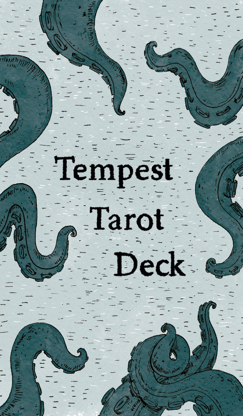 Tempest Tarot Deck // 78 Cards Blue Tarot Sea Tarot - Etsy