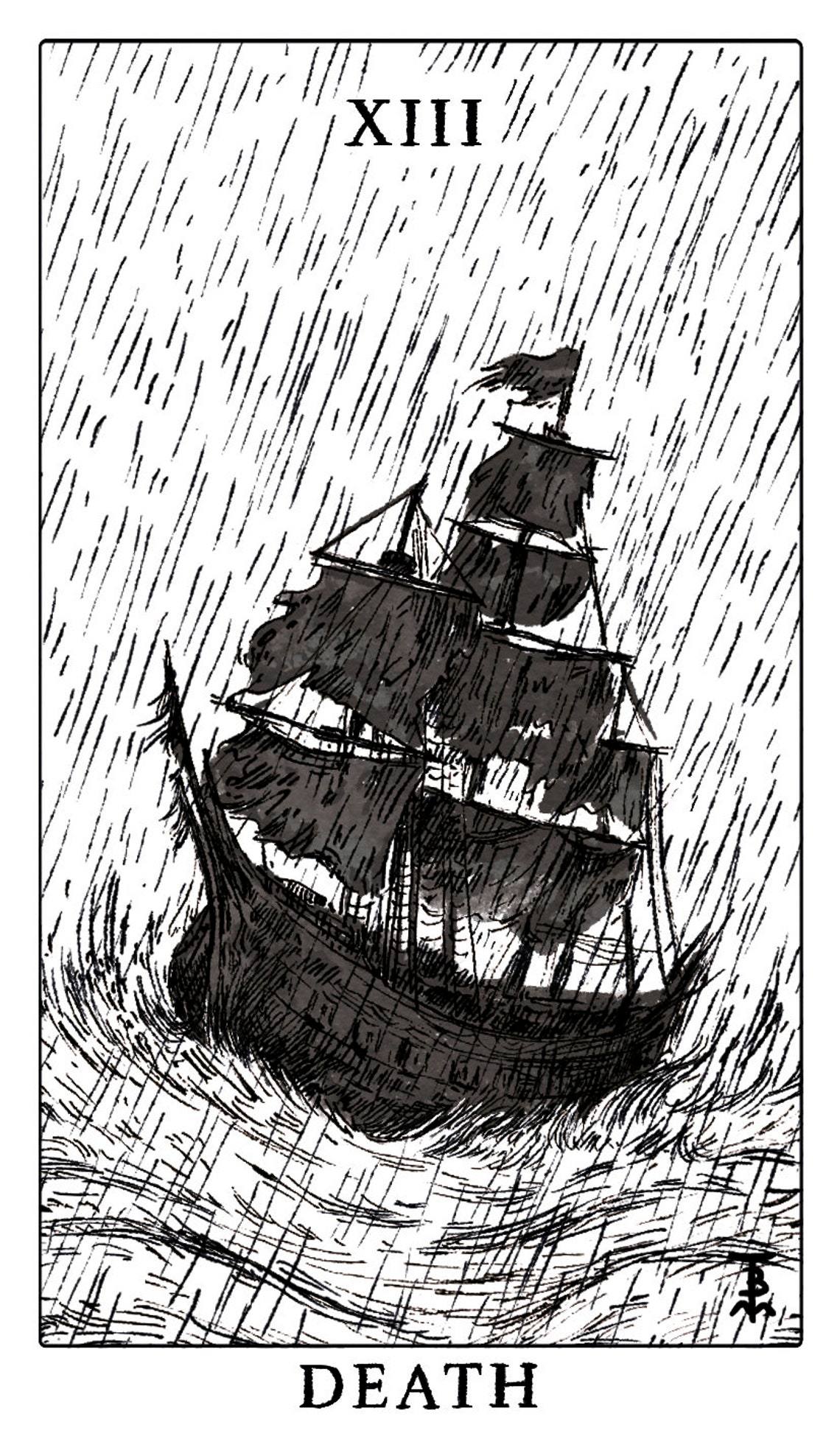 Tempest Tarot Deck // 78 Cards Blue Tarot Sea Tarot - Etsy