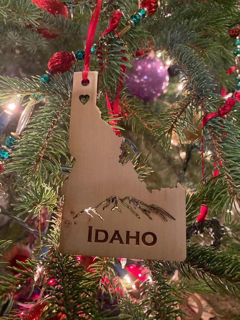 Idaho Mountain Ornament - Etsy